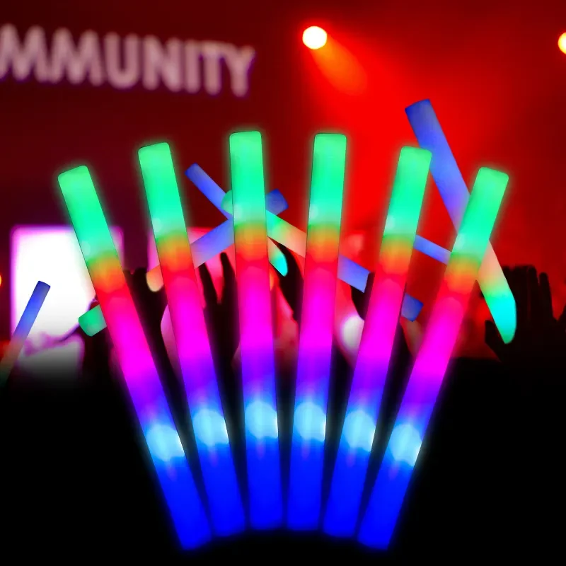 Pt Cheaper Neon Led Flashing Foam Stick For Cheer Party Wedding ...