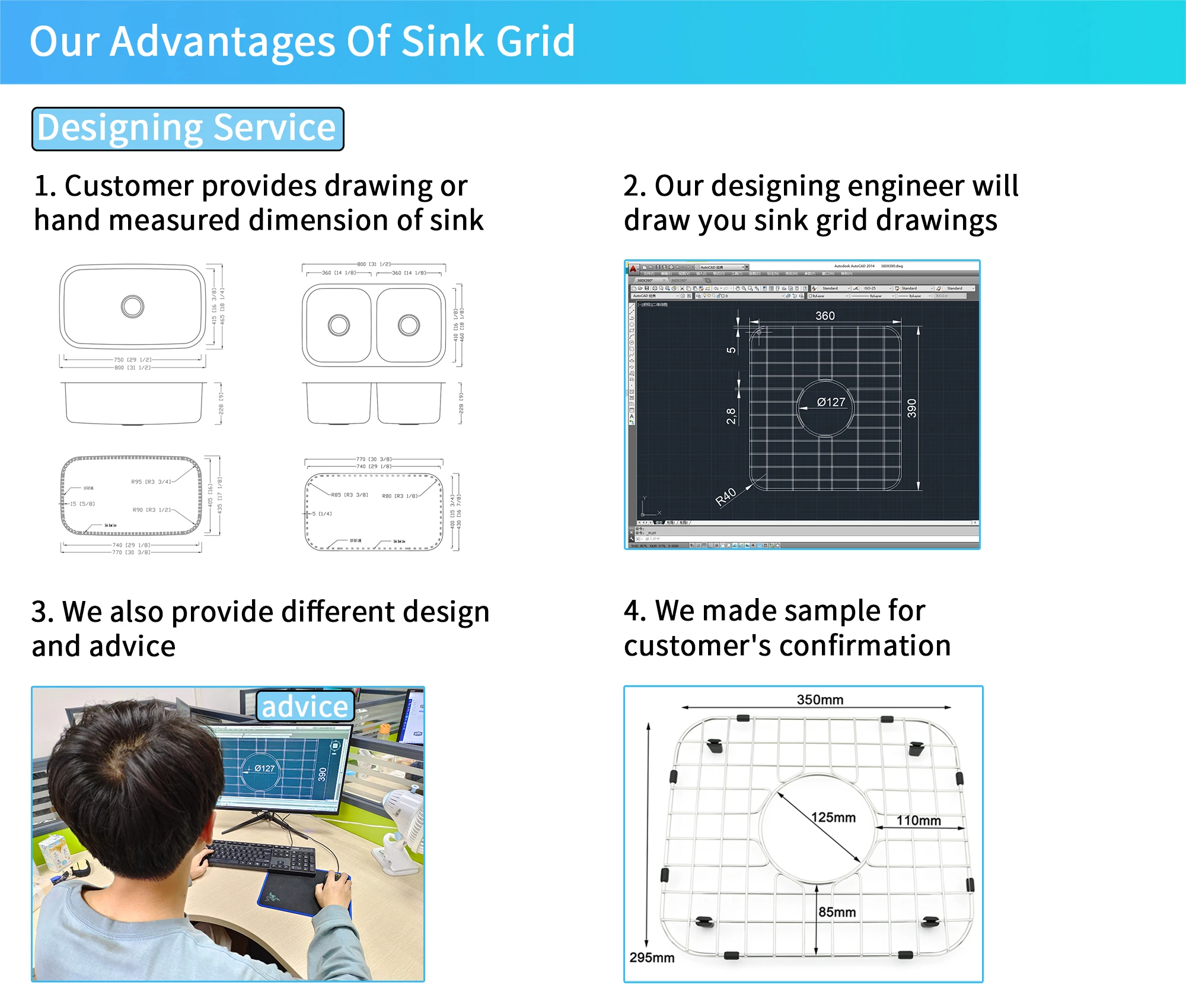 Customized Sink Bottom Grid According To Customer Requirements Sink Grid For Protect Your ...