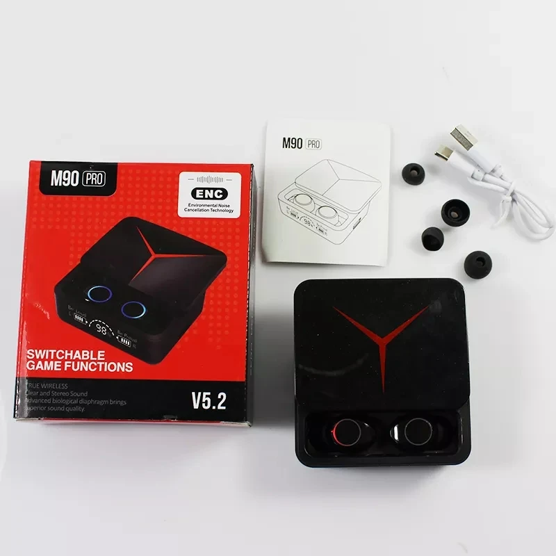 M90 Pro Bt Tws Wireless Stereo Low Latency Sports Slide Cover Mobile ...