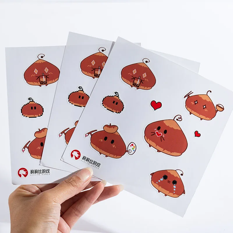 Customized Cartoon Kiss Cut Sheet Stickers Self Adhesive logo Printing ...