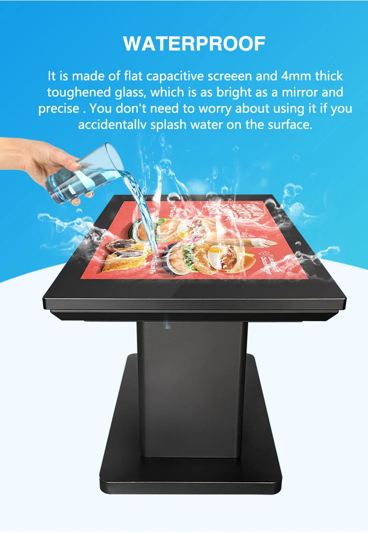 43 Inch 4k Lcd Screen Table Advertising Player Multi Interactive 4k ...