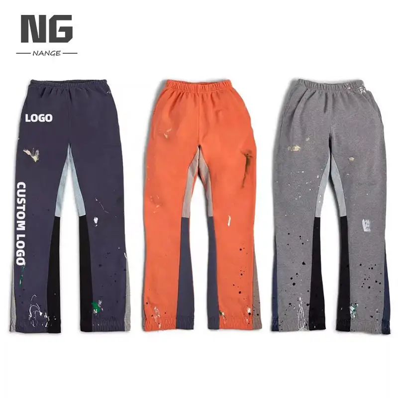 Custom Logo Wide Leg Mens Flare Sweatpants - Spring 2022