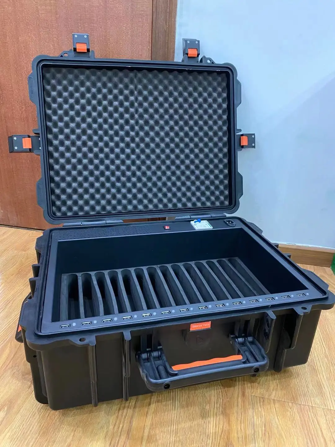 Custom 24 Bay EVA Laptop Notebook Tablet Trolley Charging Cabinet Case