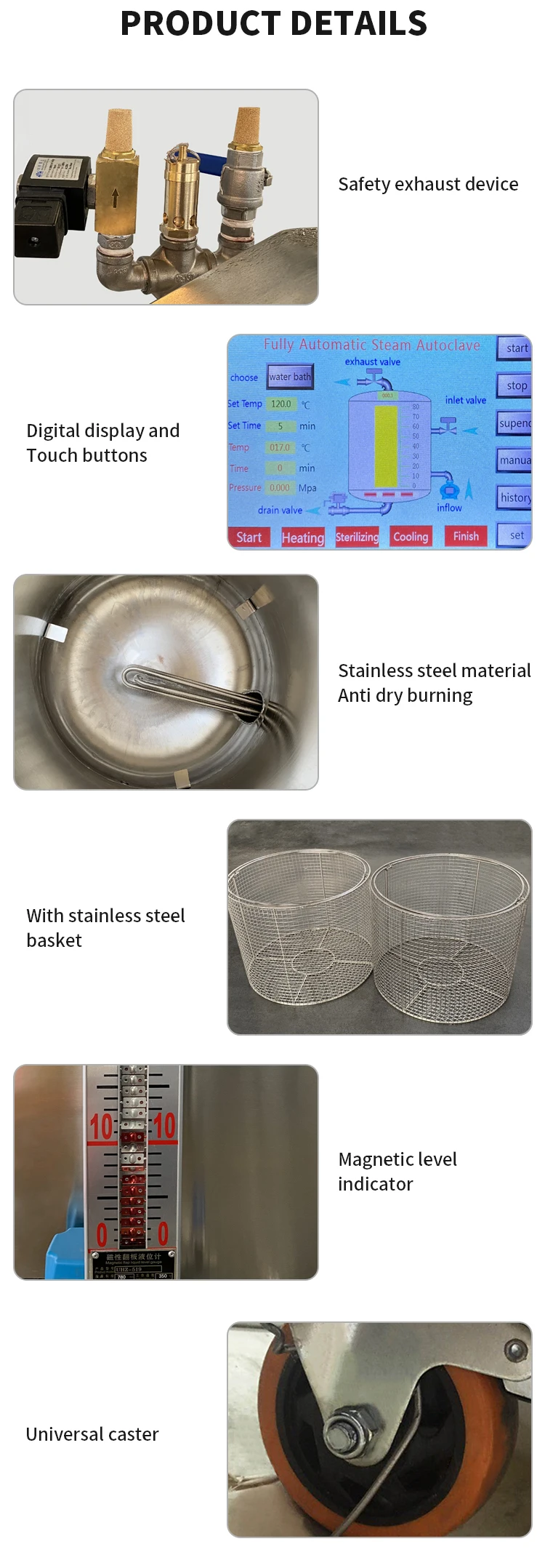 Automatic Vertical Retort Steam Sterilizer Autoclave Canned Box Sterile ...