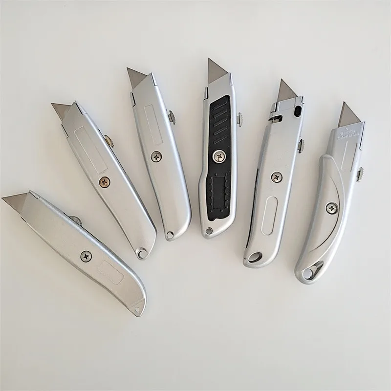 Auto Retractable Utility Knife Aluminum Industrial Heavy Duty Knife ...