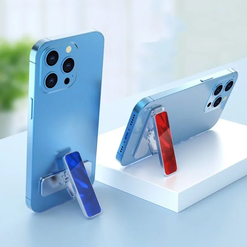 Luxury Mini Phone Holder 360 Rotating Invisible Metal Folding Mobile ...