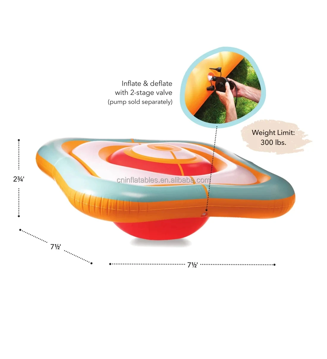 Bullseye Balance Ball Inflatable Platform Hot Selling Inflatable Kids ...