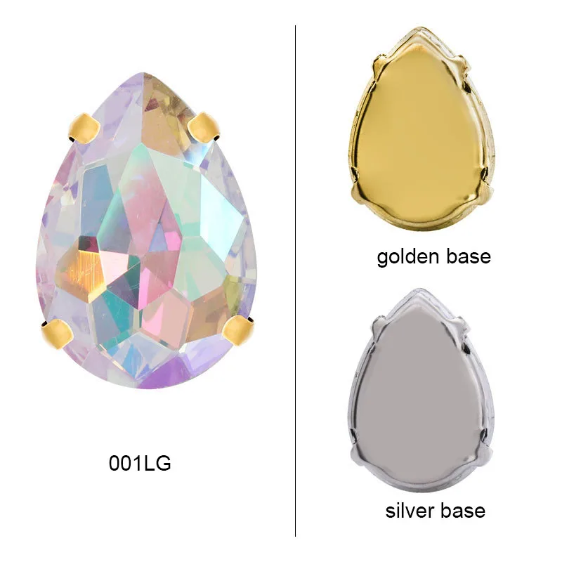 Wholesale Color Drop Shape Rhinestones With Sewn Setting for Jewelry ...