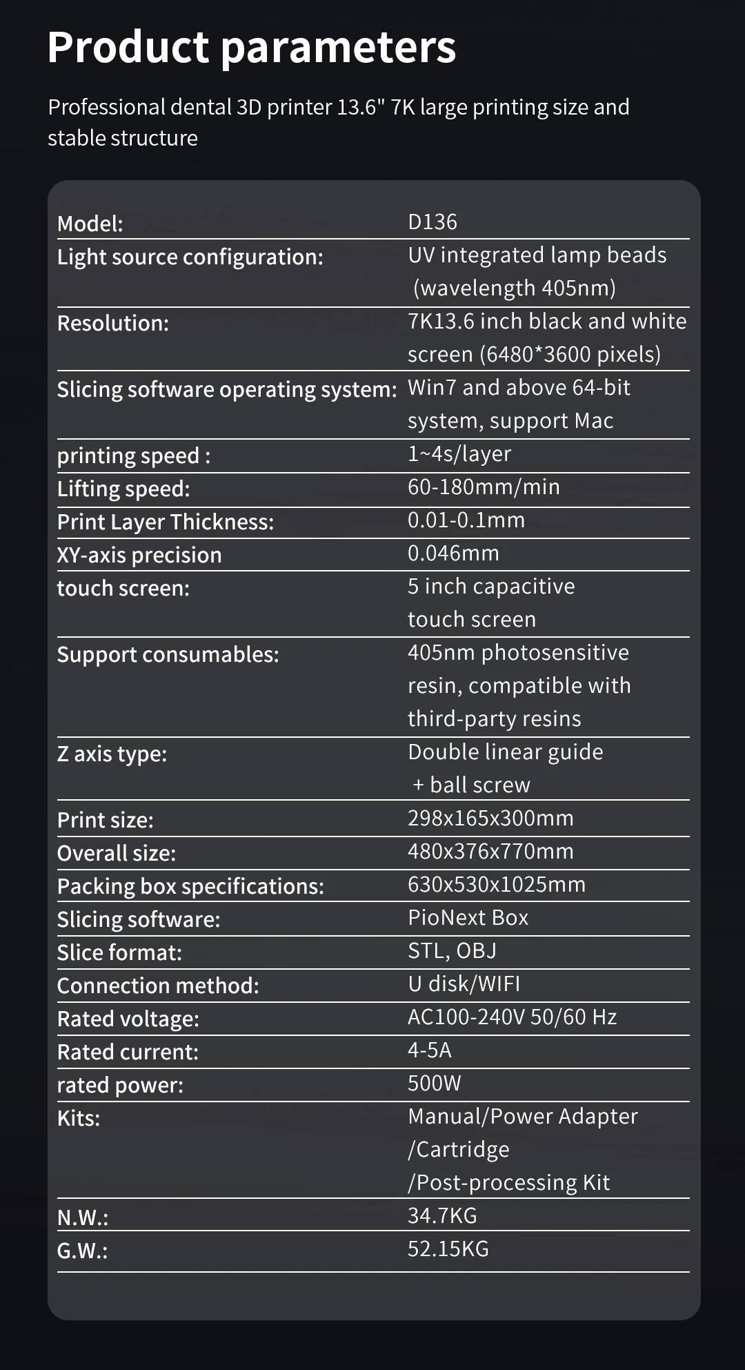 Creality PioNext D136 Dental 3D Printer for Orthodontics & Medical ...