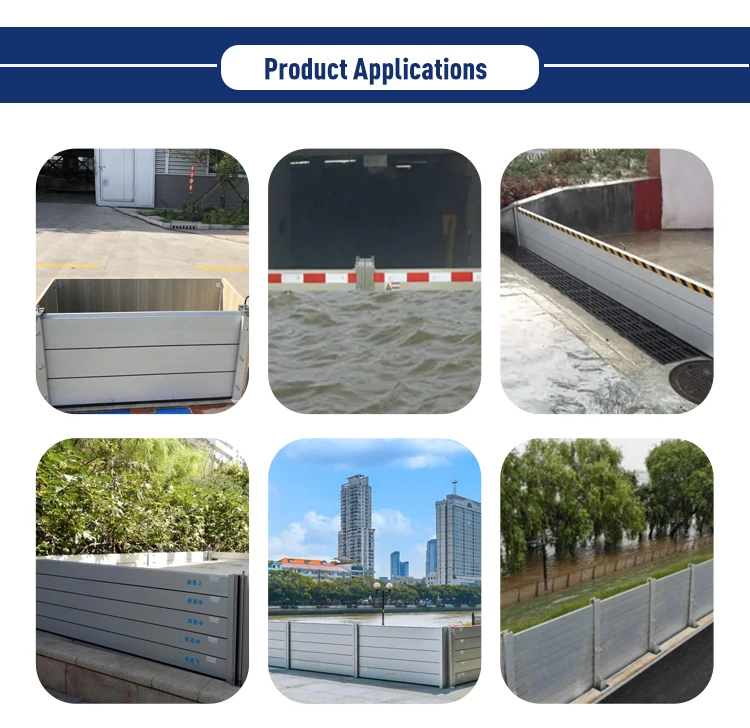 Freestanding Flood Doors Barriers Removable Water Stop Wall Aluminum ...