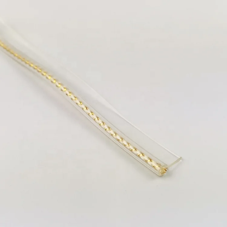 Customized Soft Clear PVC Plastic Gold Silver Piping Cord Waterproof ...