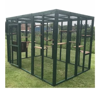 Heavy Duty Outdoor Metal Catio,Fully Enclosed Cat Run Enclosure House ...