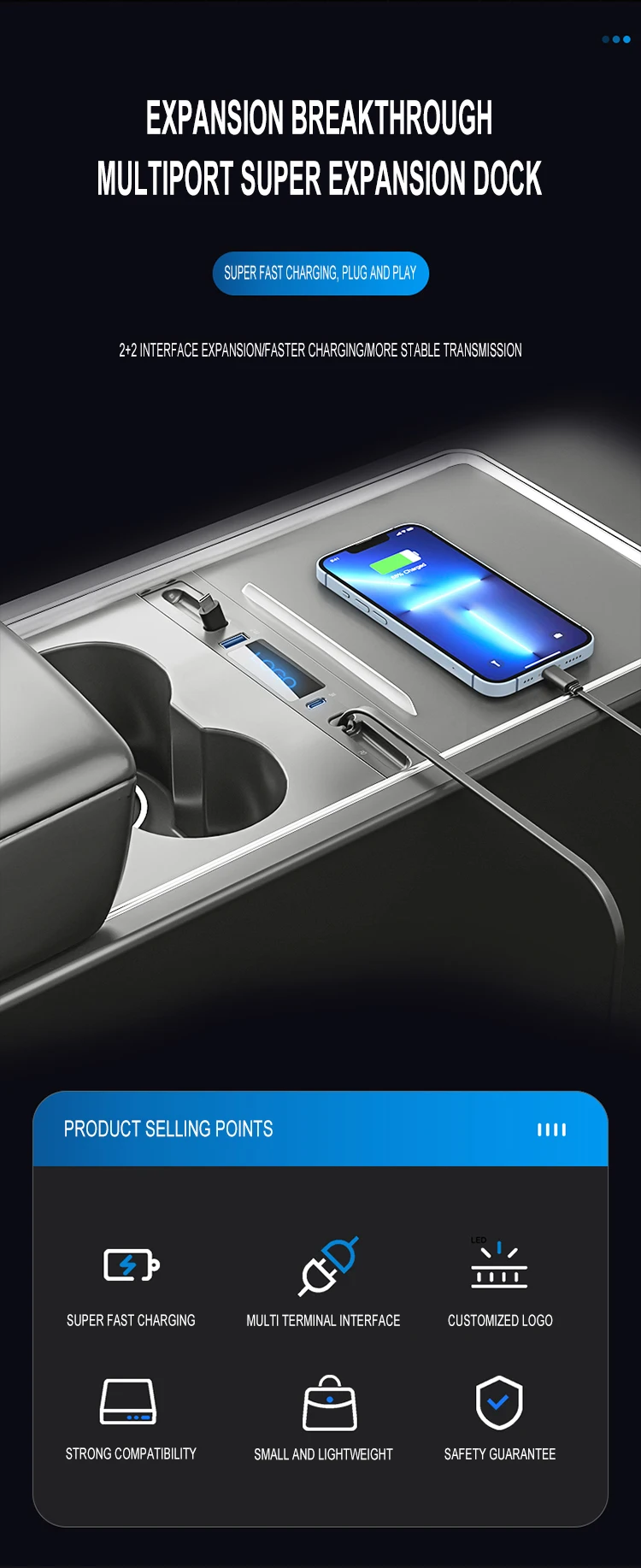 Retractable Hub Docking Station Multiport Usb Hub Docking Station With ...