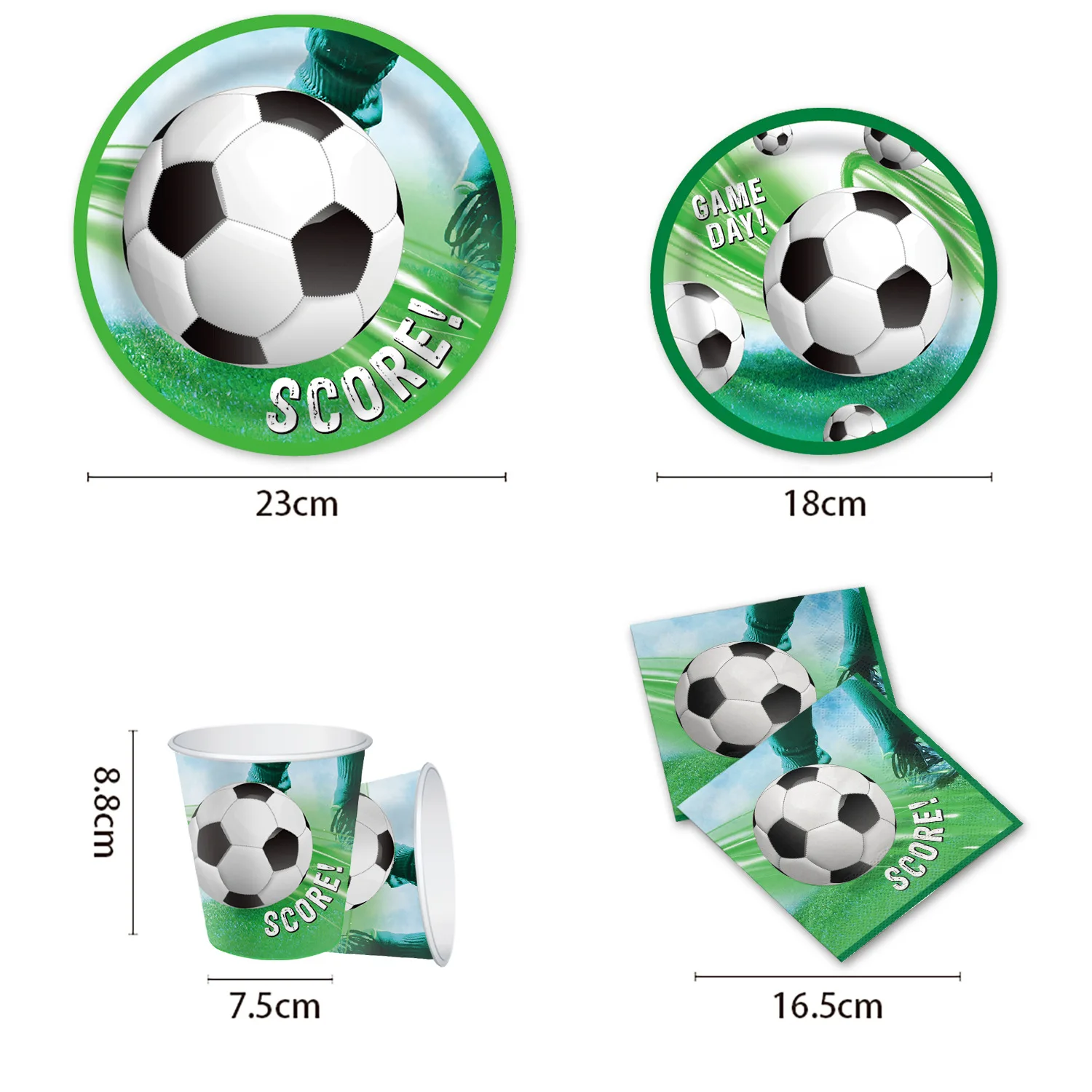 Soccer Theme Party Tableware Set Kids Love Football Birthday Party ...