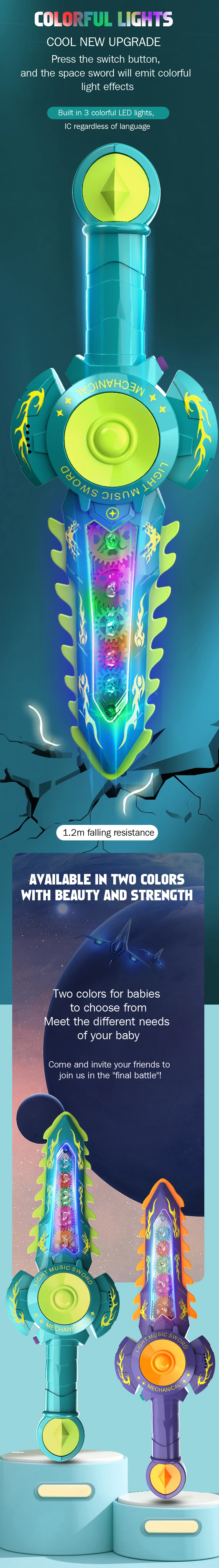 New Product Boy Flash Toy Sword Cool With Light And Sound Sword Kids ...