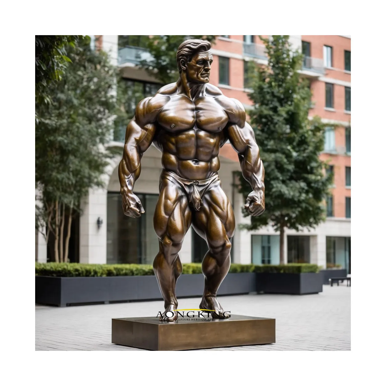 Life size Bodybuilder statue Bronze Strong man sculpture Artwork Metal ...