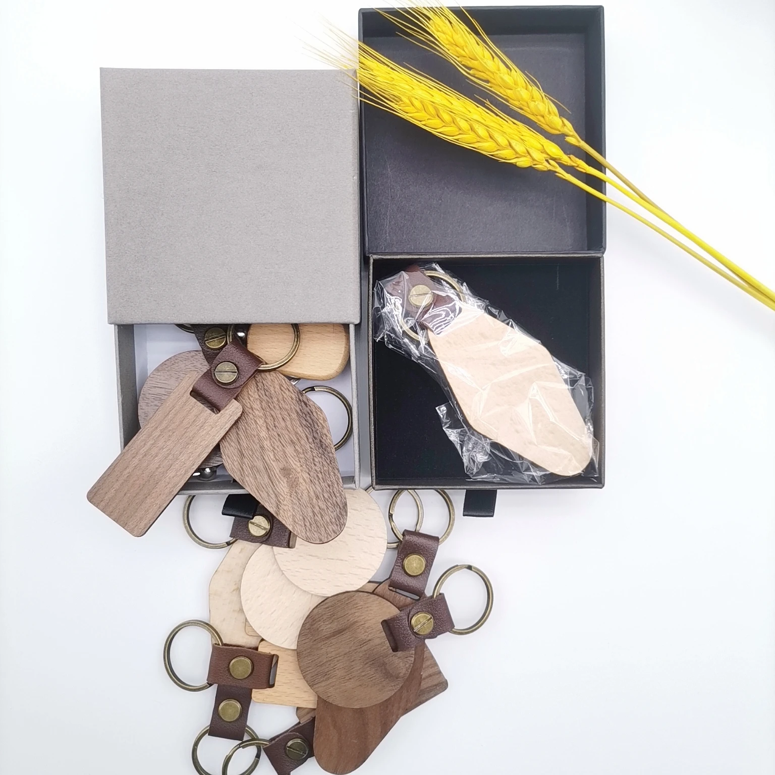 Wood Engraving Blanks Rectangle Blank Wooden Key Chain Wood Blanks For ...