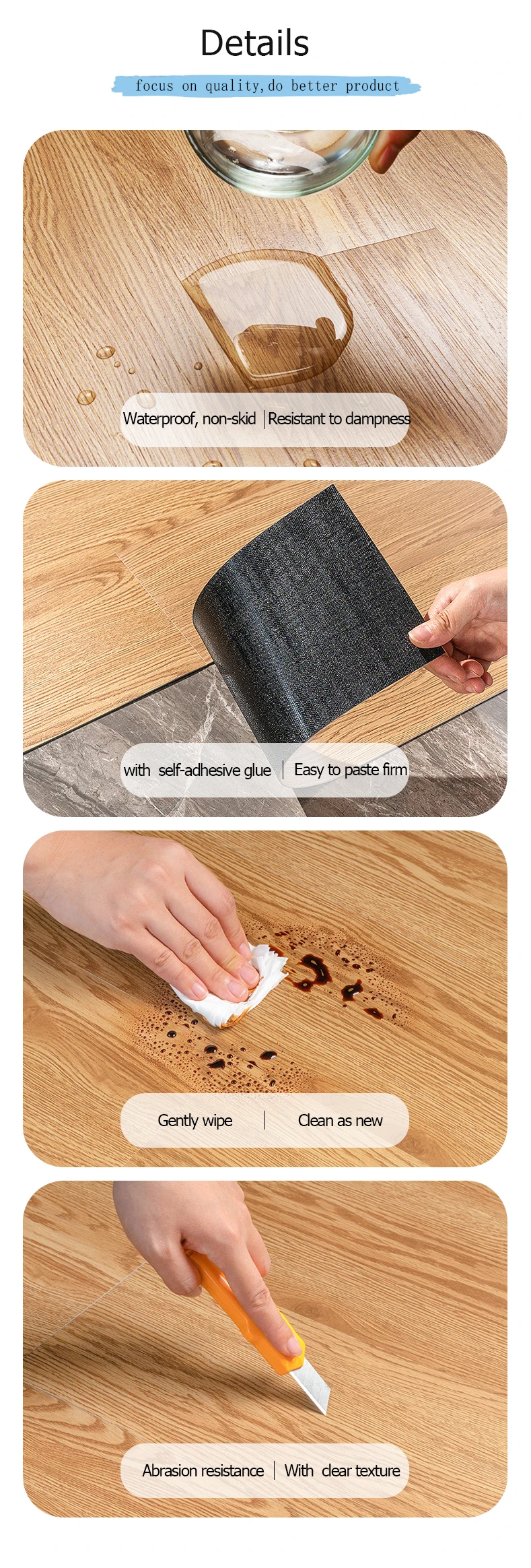 Lvt Material Flooring Sticker Wall Sticker - Buy Flooring Sticker,Wall ...