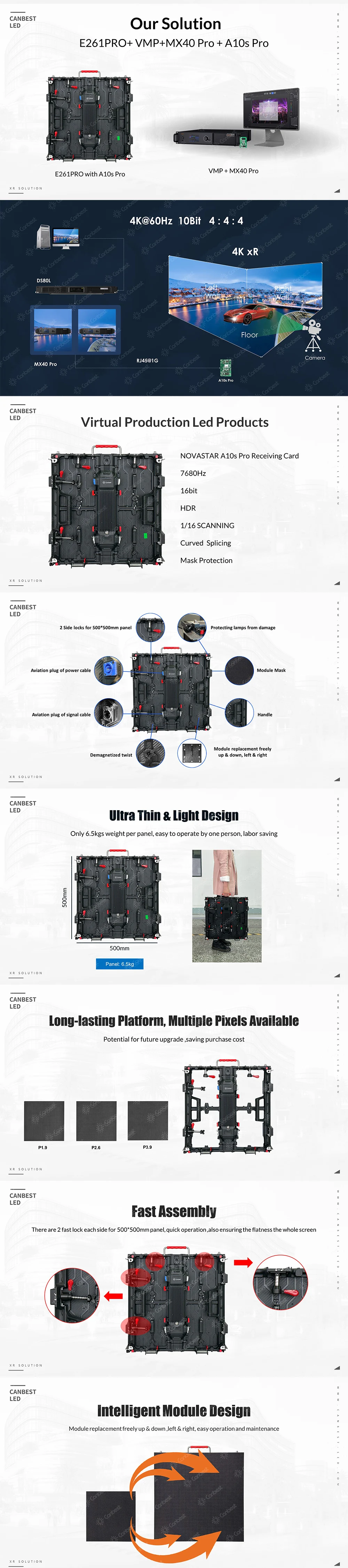 Xr Film Studio Wall P1.9 P2.6 16Bit 7680Hz Visual Effects Led Panel ...