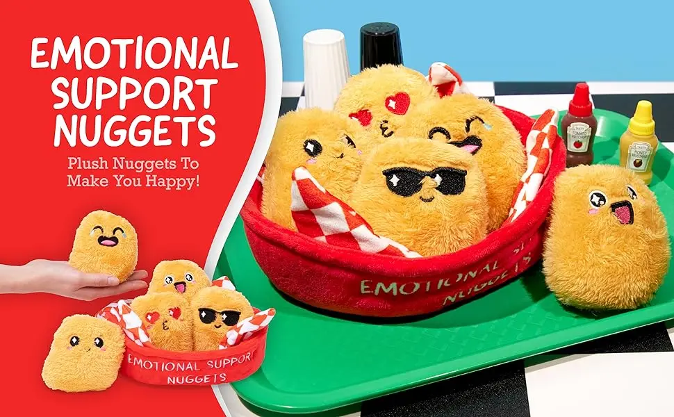 Emotional Support Nuggets - Plush Nuggets Stuffed Animal By Emotional ...