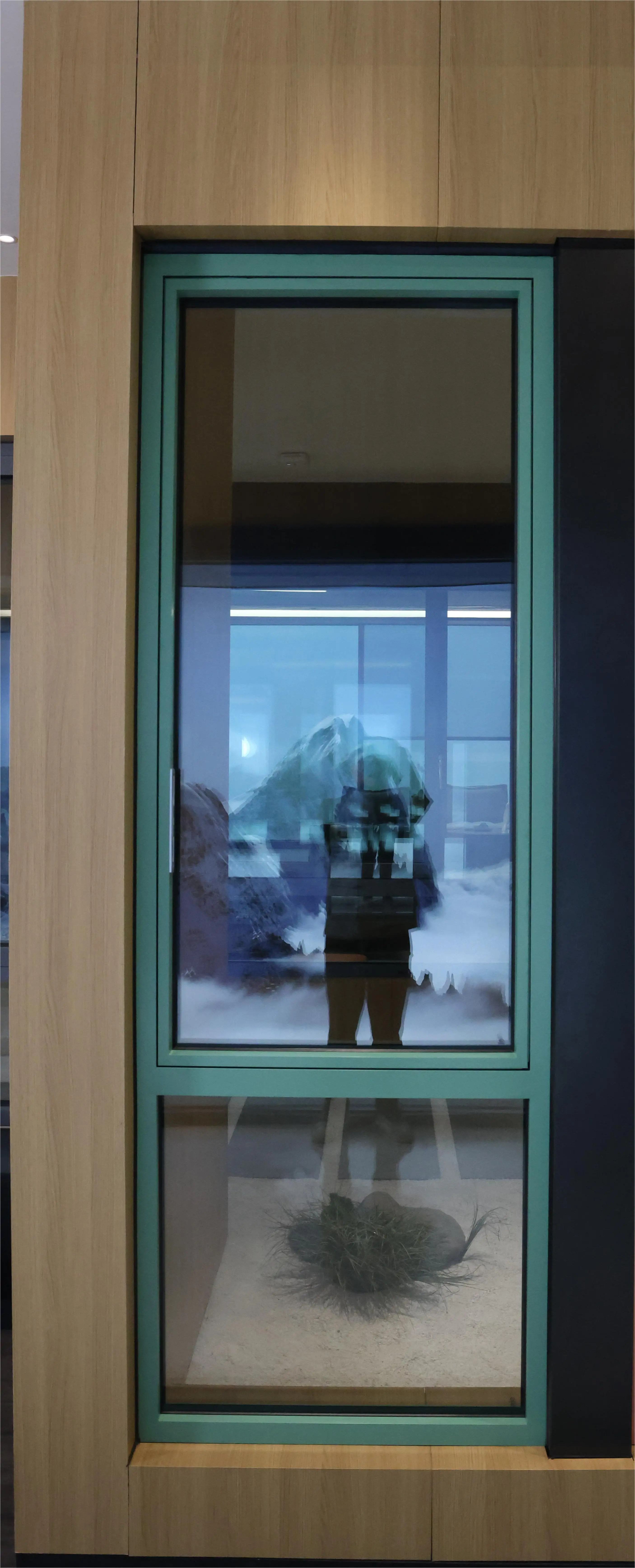 Customizable Double Panel Glass Window Aluminum Alloy Frame Outward ...