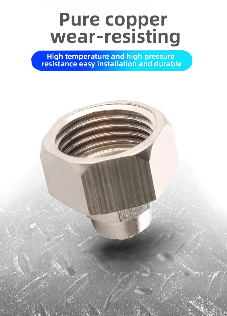 PCF Pneumatic Brass Thread Female Straight Connector Quick Brass Pipe ...