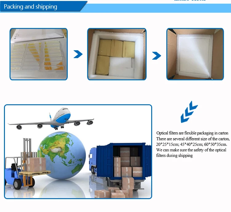 High Quality Blue Bandpass Filter Bg39 Glass For Camera Optical ...