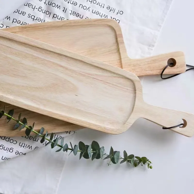 Customizable Solid Oak Wood Breadboard With Oak Handle For Chopping ...