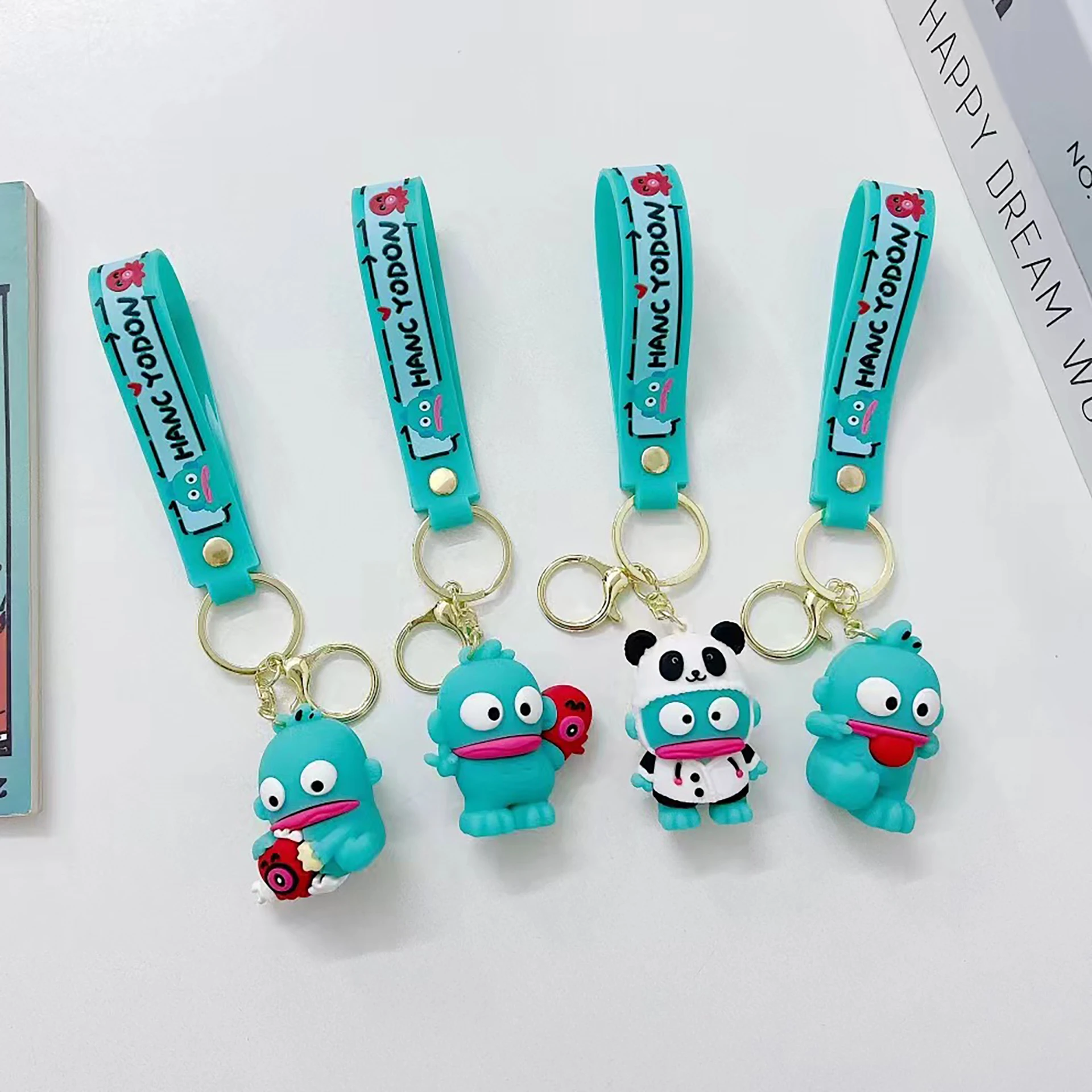 Cartoon Lovely Hangyodon Clownfish Keychain Cute Couple Figurine ...