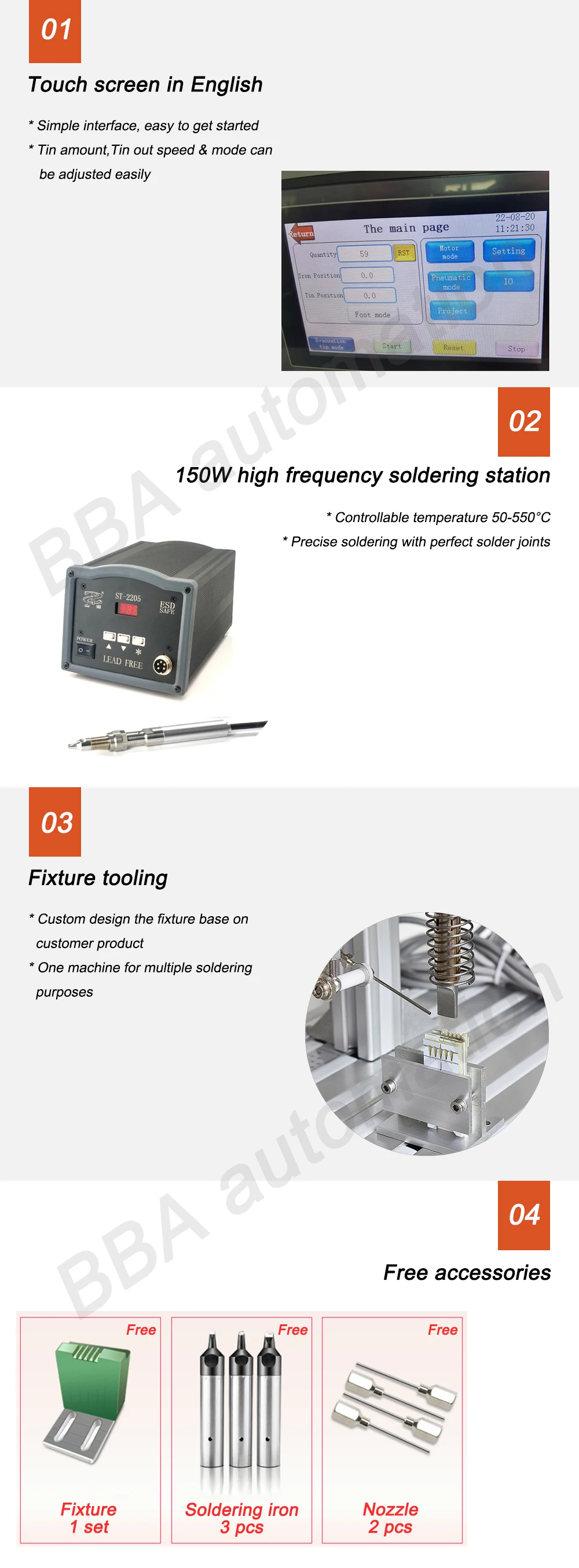 BBA Touch Panel Semi Automatic Soldering Machine - 2019