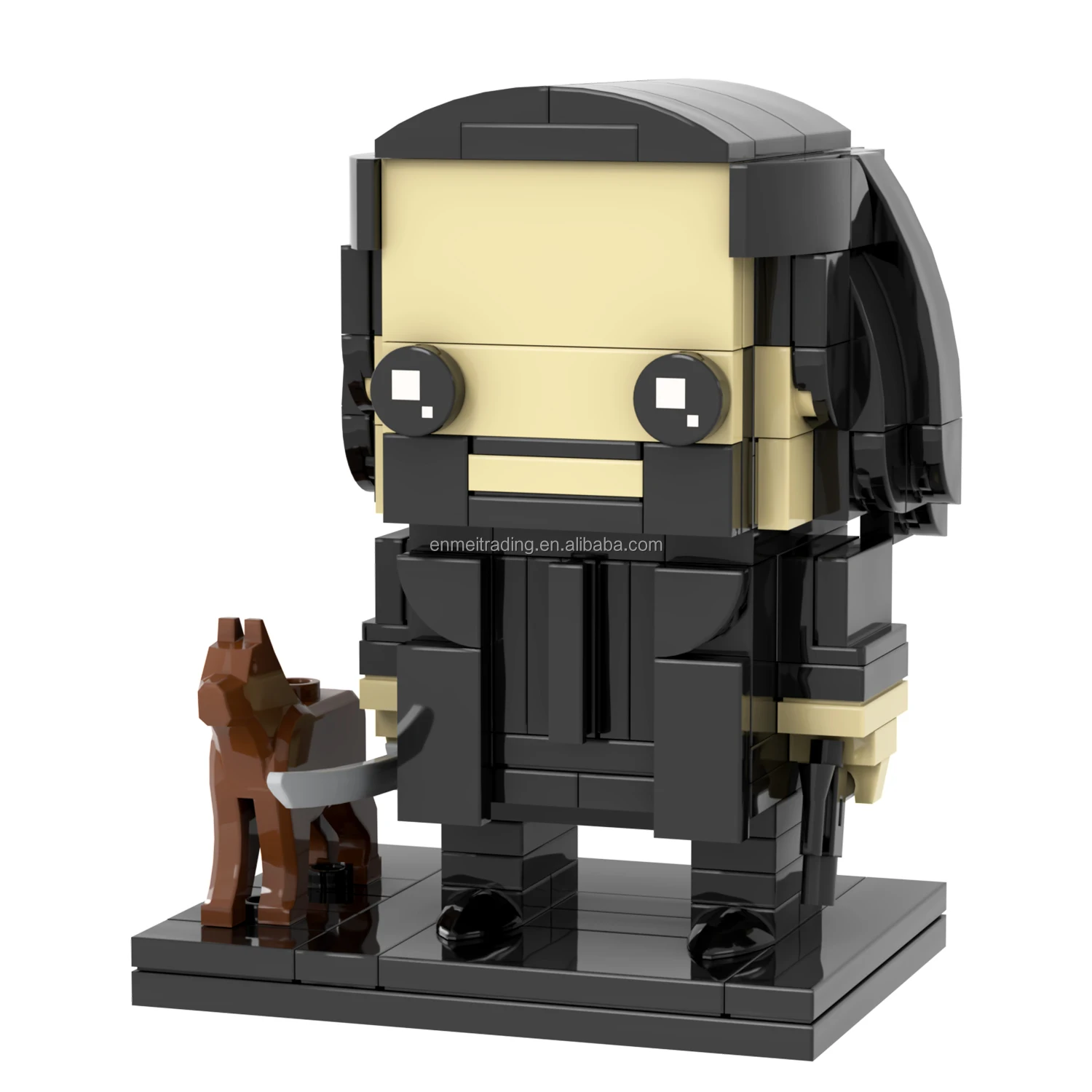 Anime toys John Wick Brick Head Blackbeard pirates MOC Brick Building ...