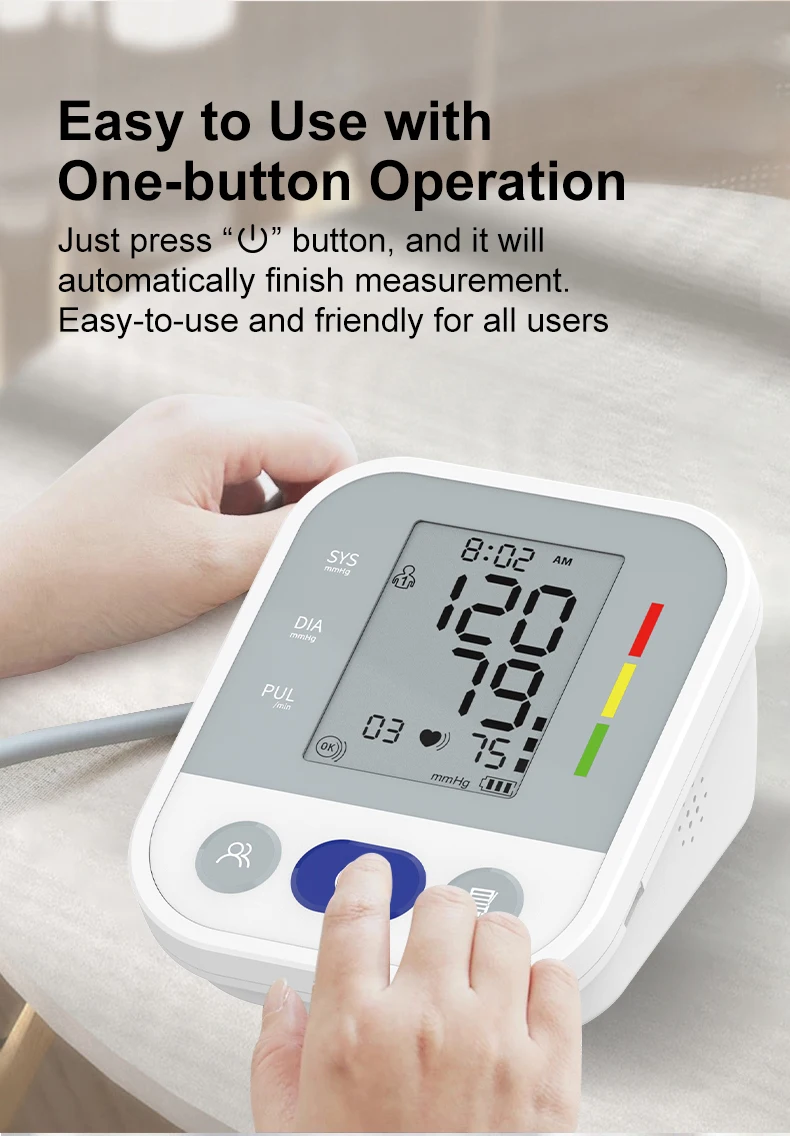 Digital Blood Pressure Monitor – Automatic Sphygmomanometer with LCD ...