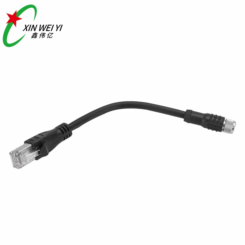 M8 Rj45 M8 Connector 8-core Rj45 Gigabit Network Cable Connector - Buy ...