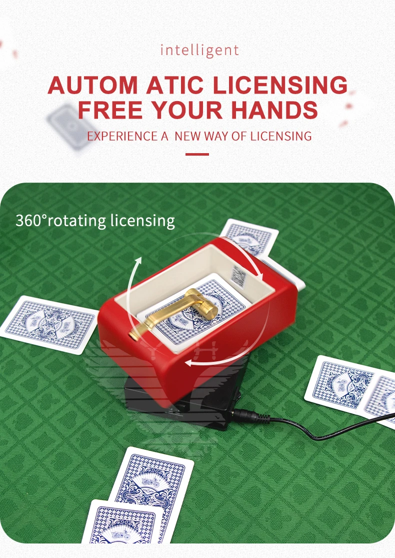 YH 8 Decks Automatic Playing Card Electric Rotating Dealer