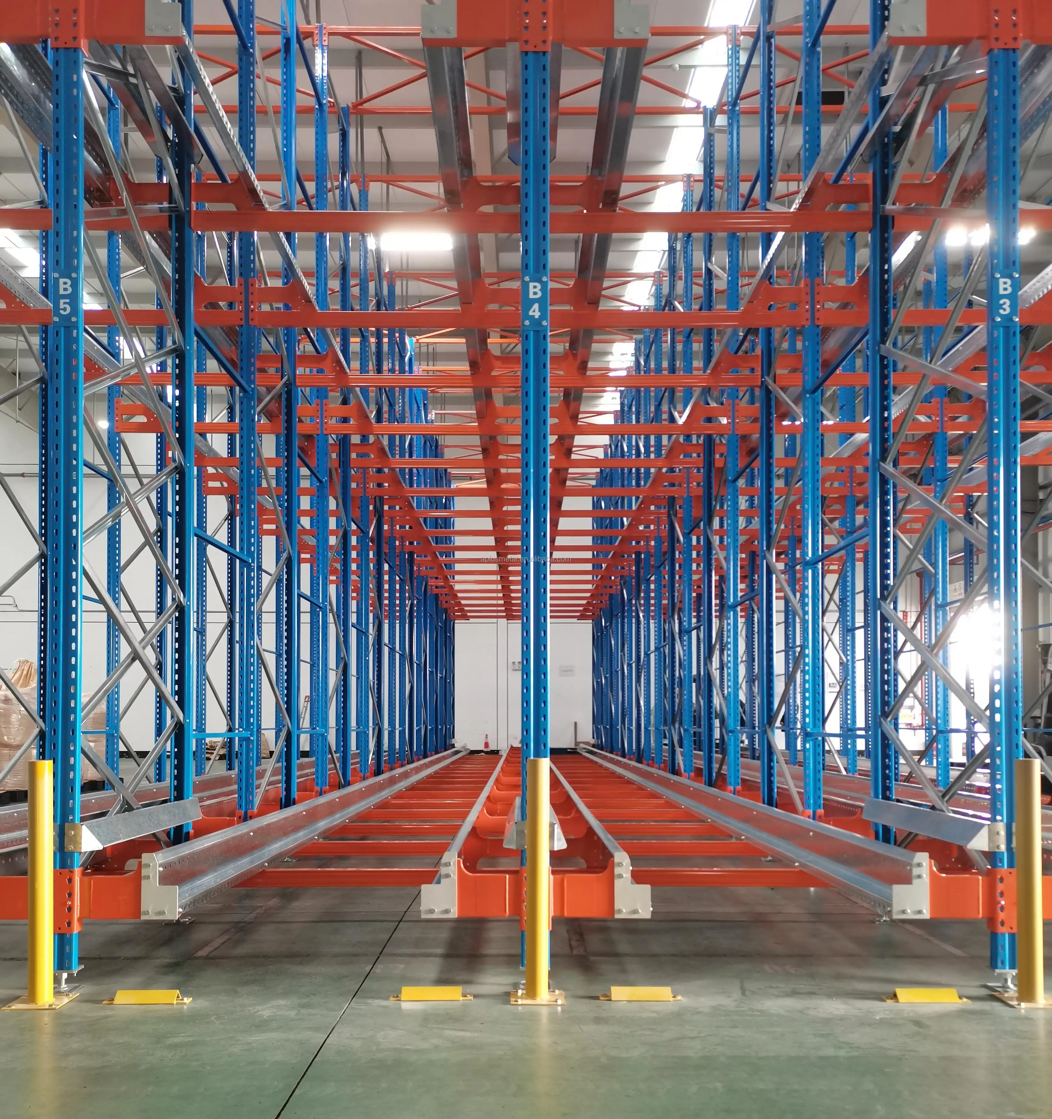 Warehouse Storage Radio Shuttle Racking System Heavy Load Metal Pallet ...