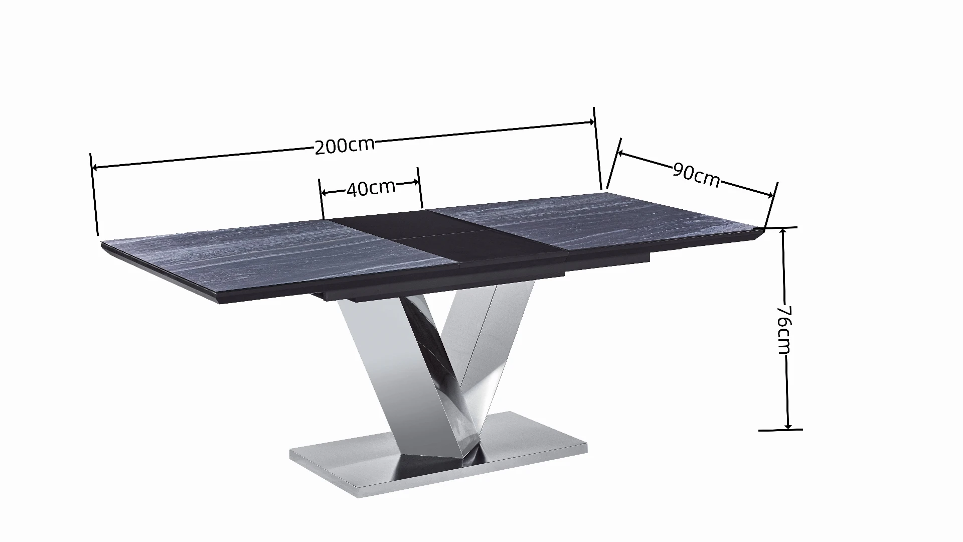 Mdf Extending Dinning Room Furniture Extendable 6/8 Seat Modern Dining ...