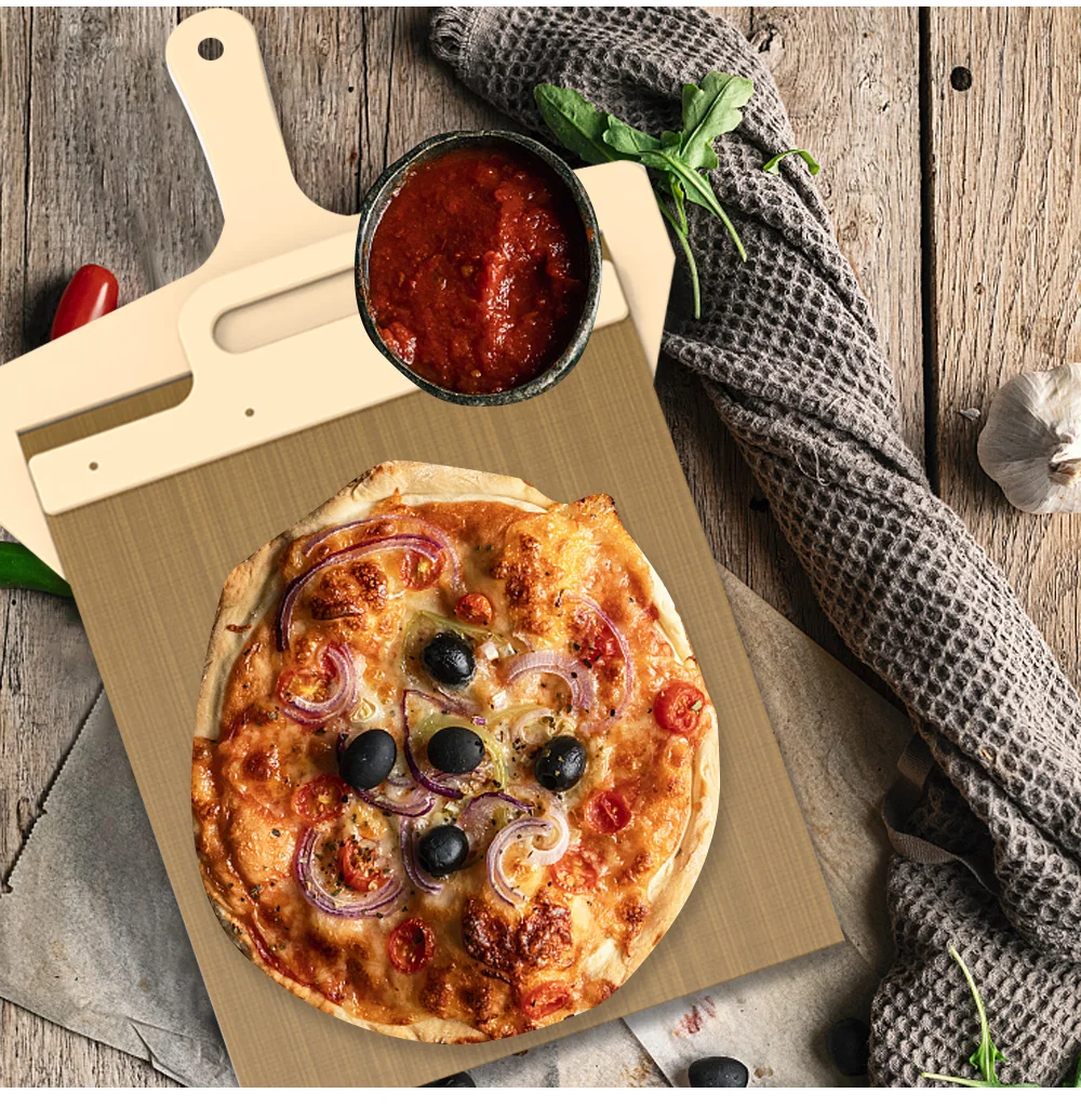 Raybin Non-stick Easy Transfer Sliding Pizza Shovel Pizza Turning Peel ...