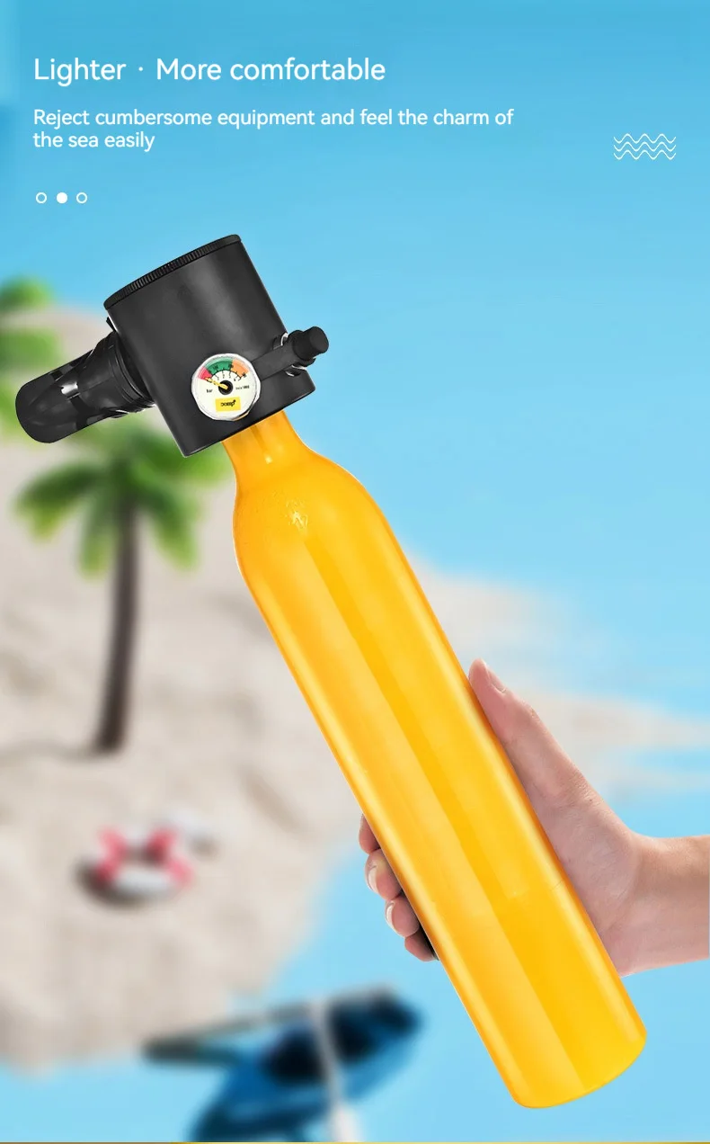 0.5l Underwater Scuba Mask With Oxygen Tank For Diving & Sports - Oem