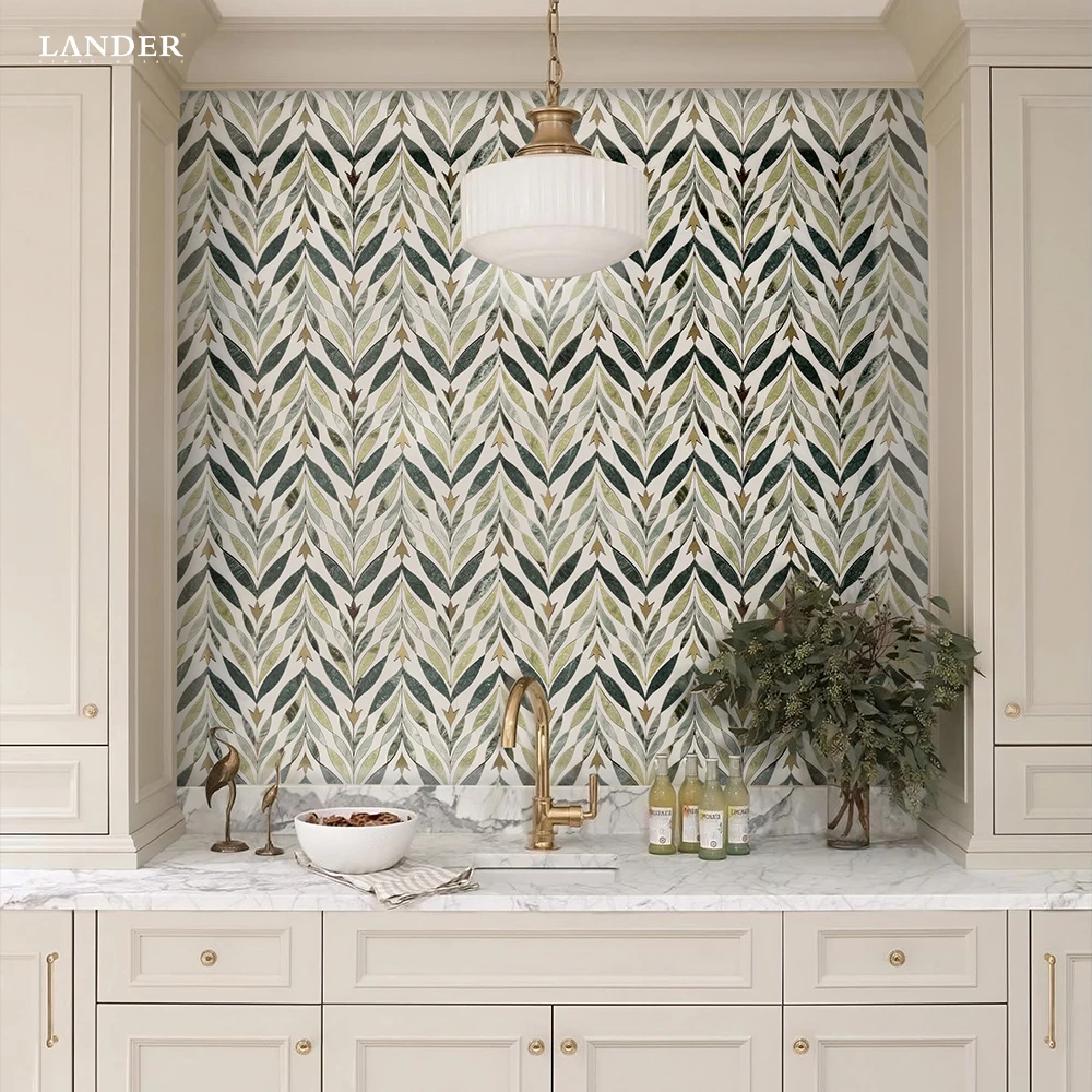 Alibaba.com: Lander Stone Waterjet Marble Mosaic Tile, natural stone ...