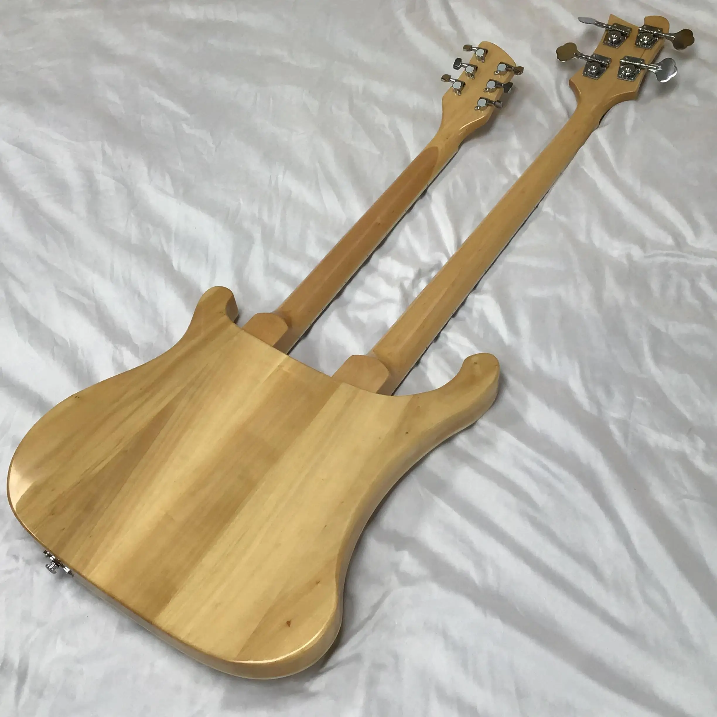 R-Brand Double Neck Electric Guitar 12+4 Strings, Wood Color, Chrome ...