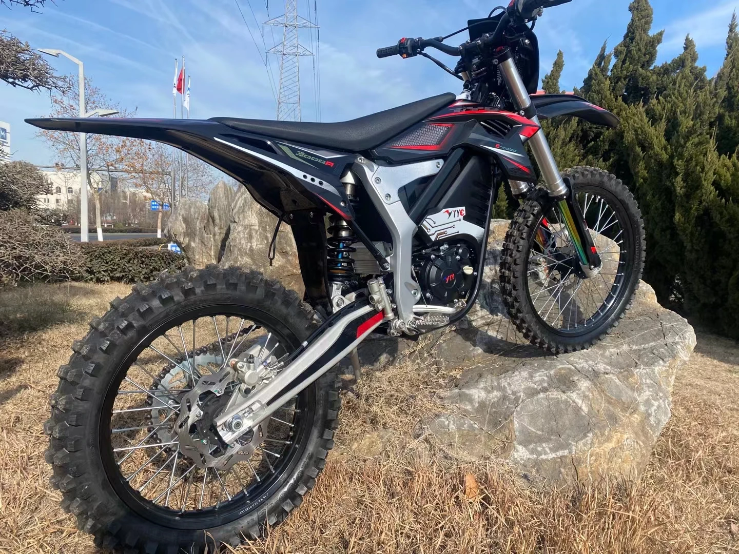 Oem Tye Electric Off Road Dirt Bike 72v 50ah/60ah 75km/h 2.2kw Powerful ...