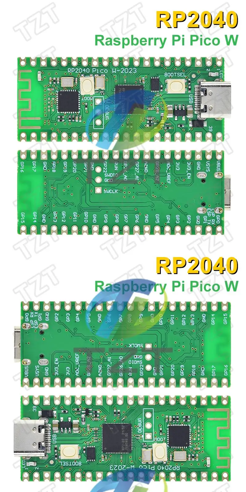 Rp2040 Raspberry Pi Pico W Board With 2.4g Wifi Micro Dual-core 264kb ...