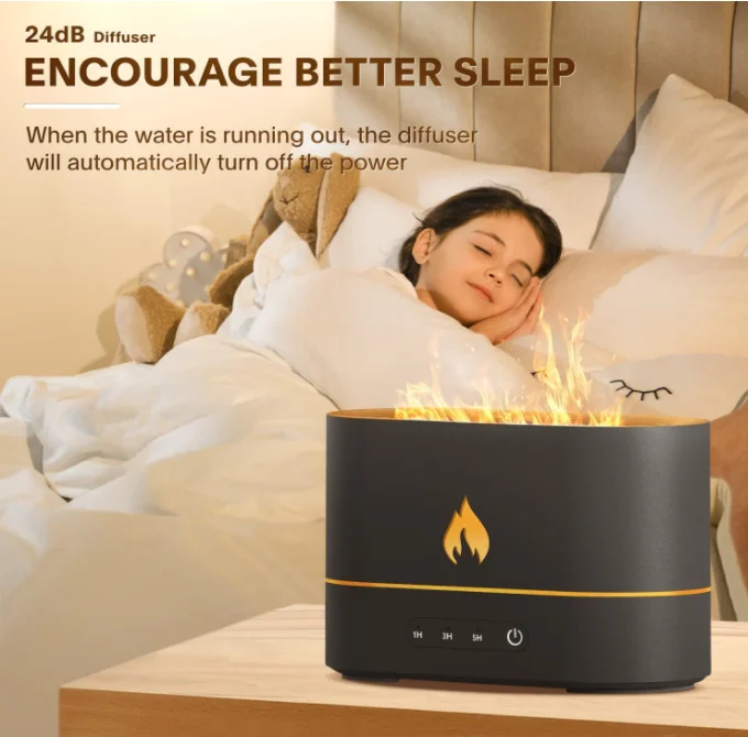 Volcano Humidifier Flame Air Diffuser Portable-noiseless Aroma Diffuser ...