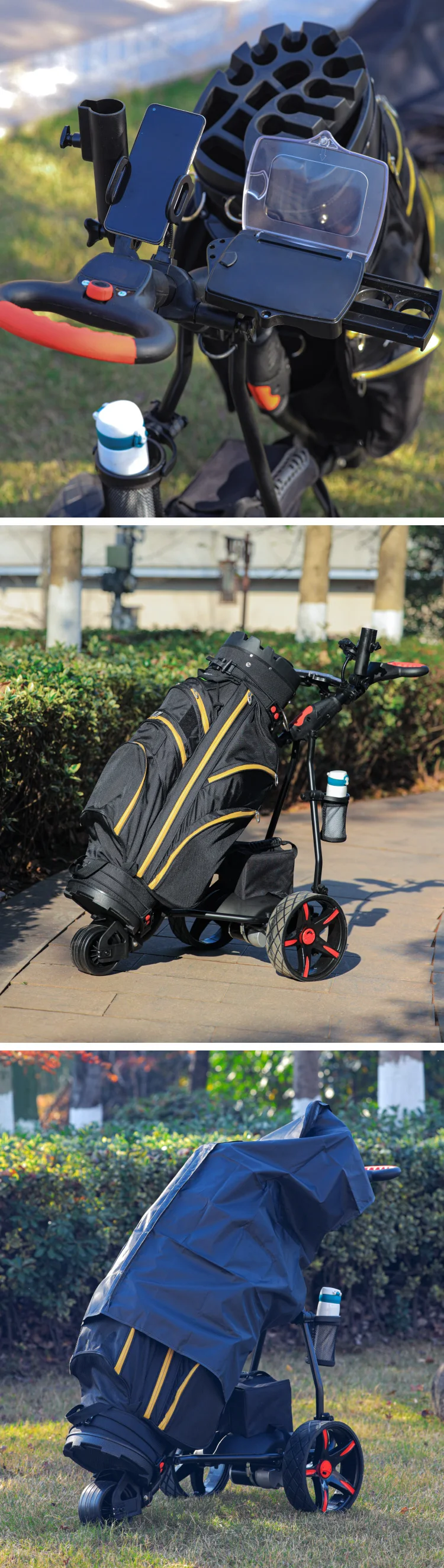 3 Wheels Electric Golf Scooter - Remote Control Utility Cart