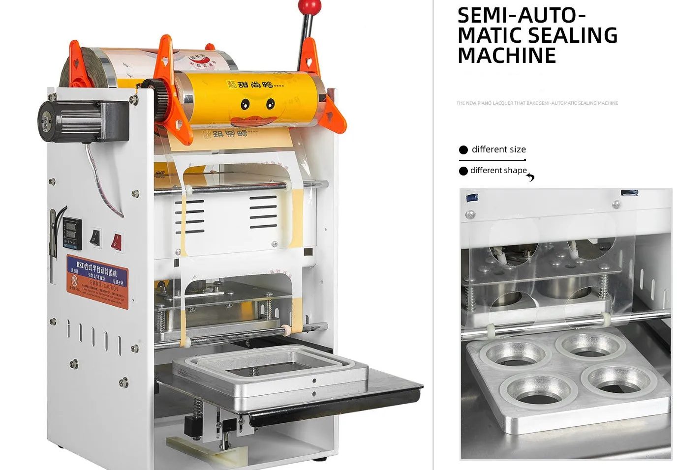 Manual Medical Food Plate Tray Lidding Packaging Sealing Sealer Machine ...