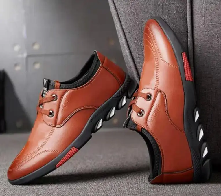 Wholesale Light Weight Formal Black Jogging Walking Driver Lace-up Men ...