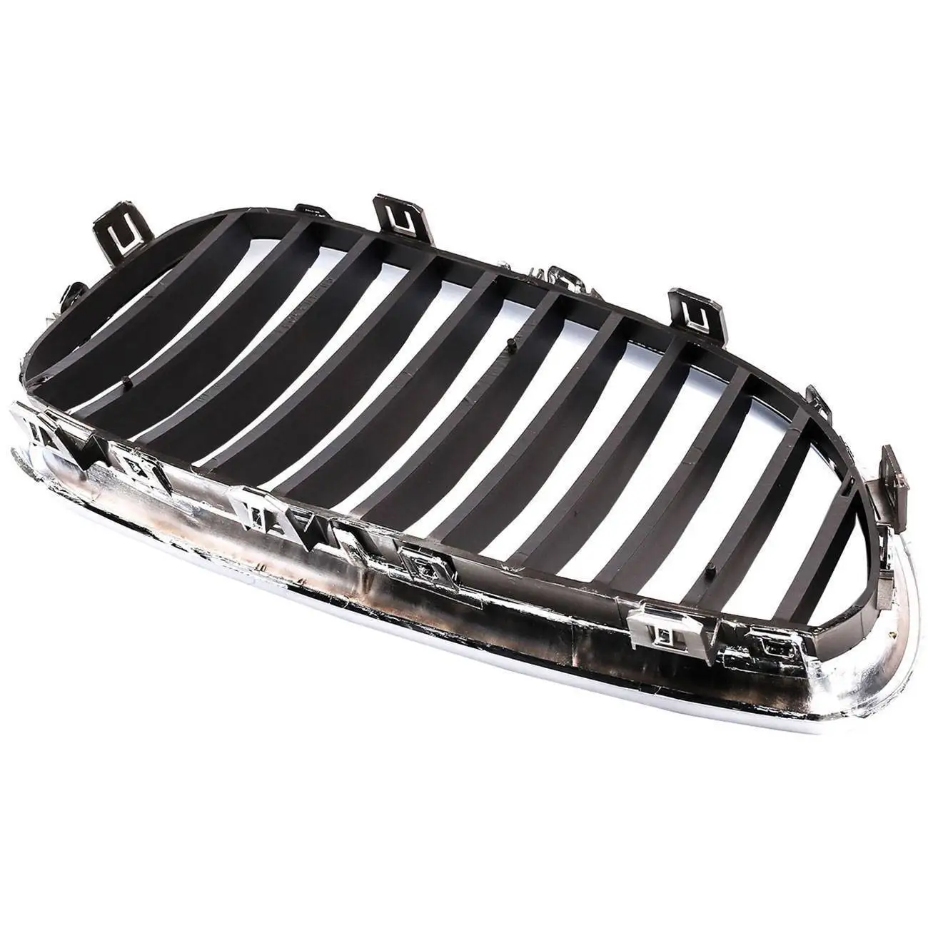 Bumper Hood Chrome Grill Grille Kidney Front L + R For Bmw E60 E61 ...
