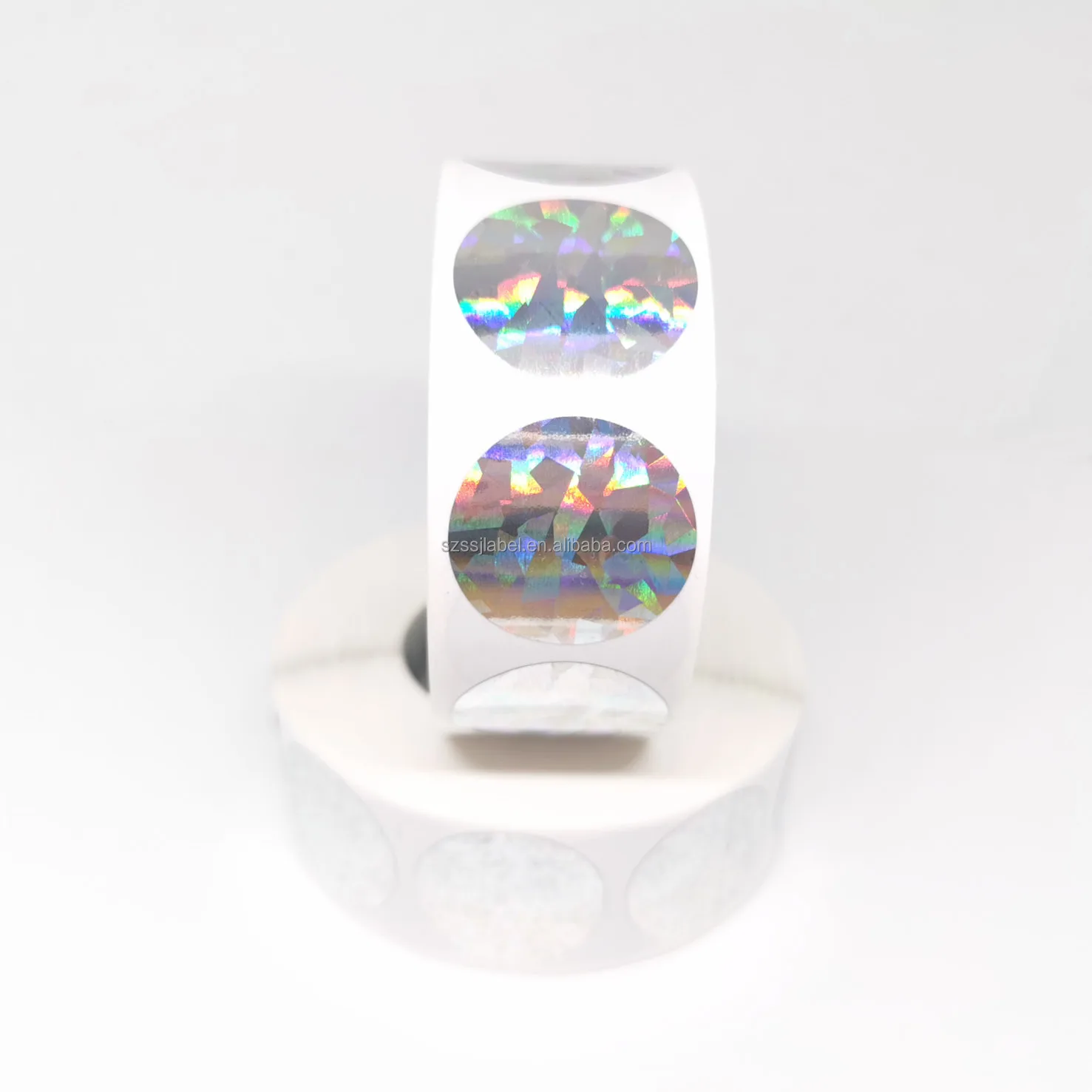 1inch Scratch Off Label Sticker Holographic Laser Round Adhesive ...