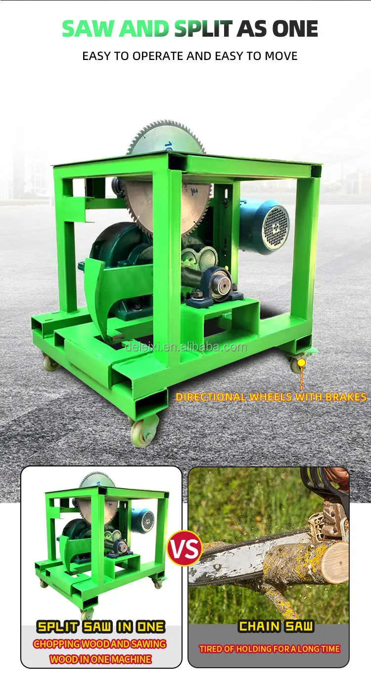 Portable Firewood Processor Machine Wood Splitter Machine Electric ...