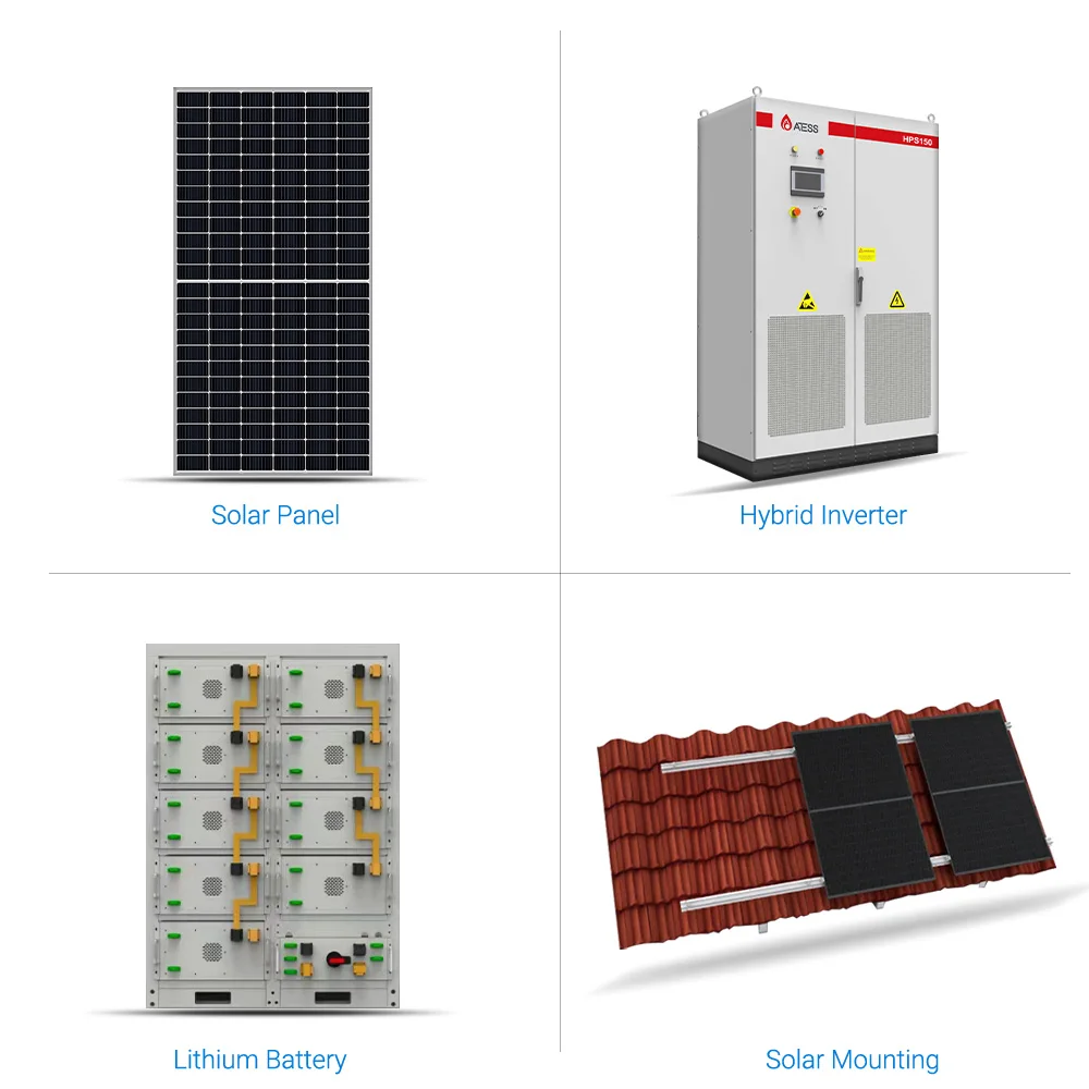 Three Phase Hybrid Solar Panel 10kw System 25 Kw 35kw Solar Power ...